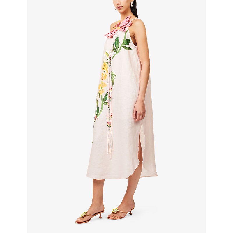 FARM RIO FARM RIO Garden Terrace Linen Maxi Dress